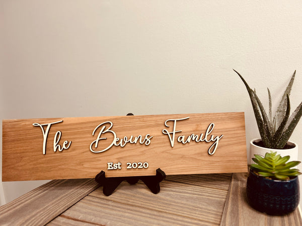 Custom Walnut Sign Housewarming Gift - KY Custom Engraving