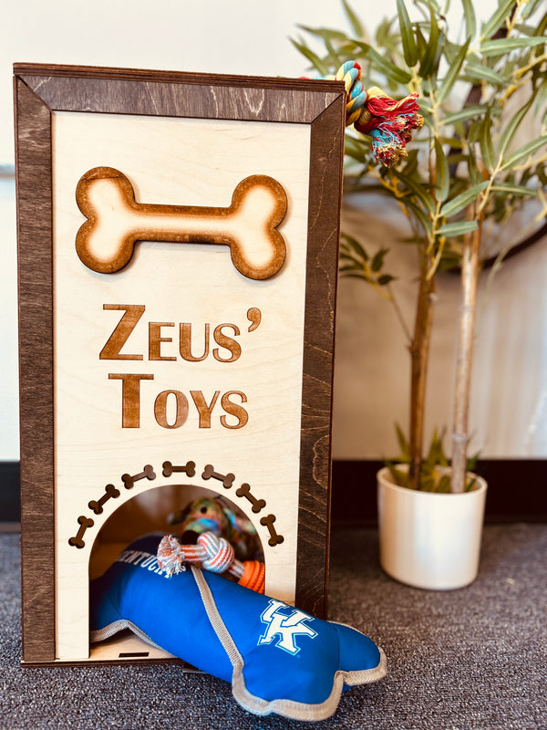Customized Dog Toy Box - A Pet Gift by KY Custom Engraving
